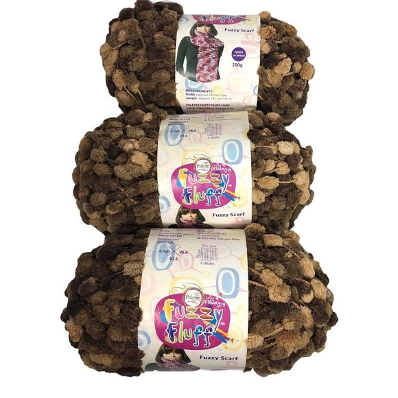 Palette | Other | 3 New Skeins Palette Fuzzy Fluff Yarn Brown Autumn ...